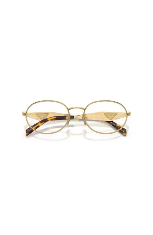 Prada Oval Optical Glasses - Gold