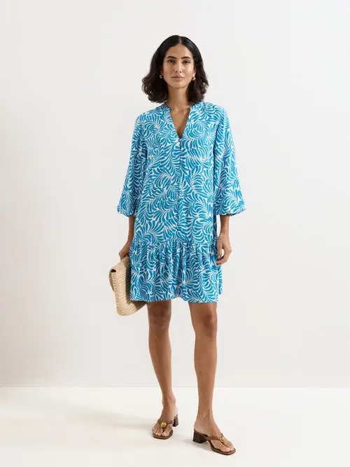 PHASE EIGHT Phoebe Tiered Hem V-neck Mini Dress