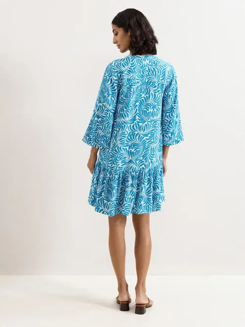 PHASE EIGHT Phoebe Tiered Hem V-neck Mini Dress