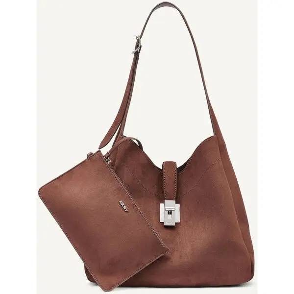 Dkny Daria Large Hobo Bag - Chocolate