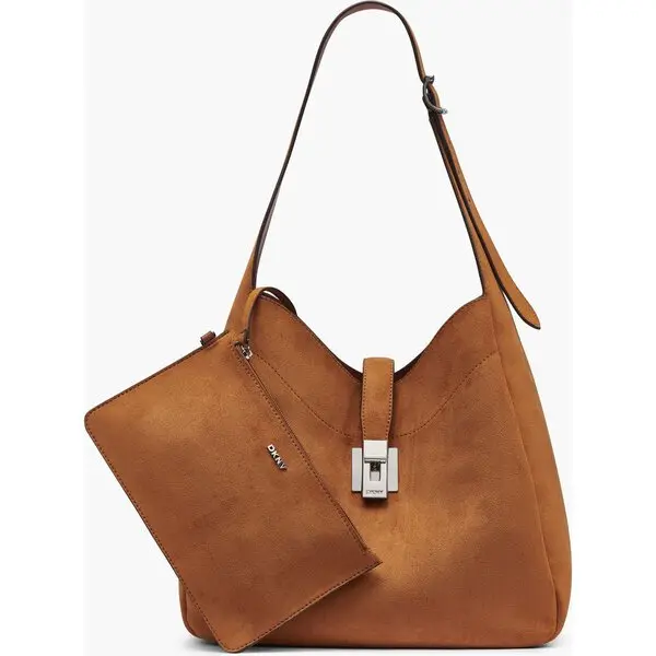Dkny Daria Large Hobo Bag - Saddle