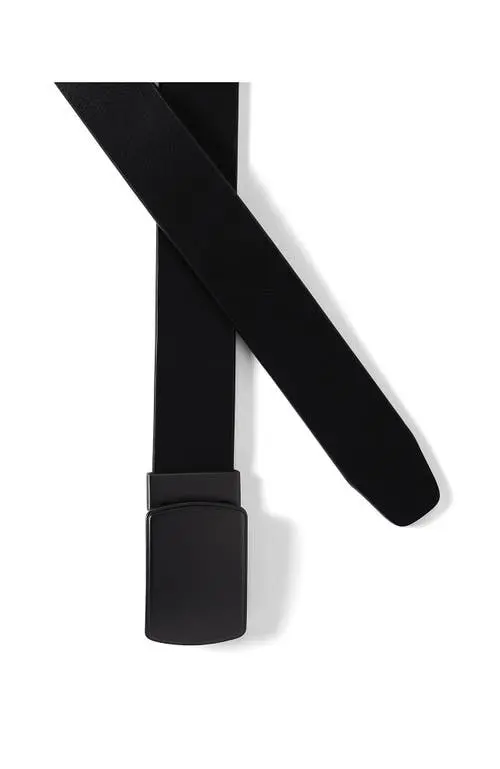 LANDS' END Leather Adjustable Slide Belt - Black