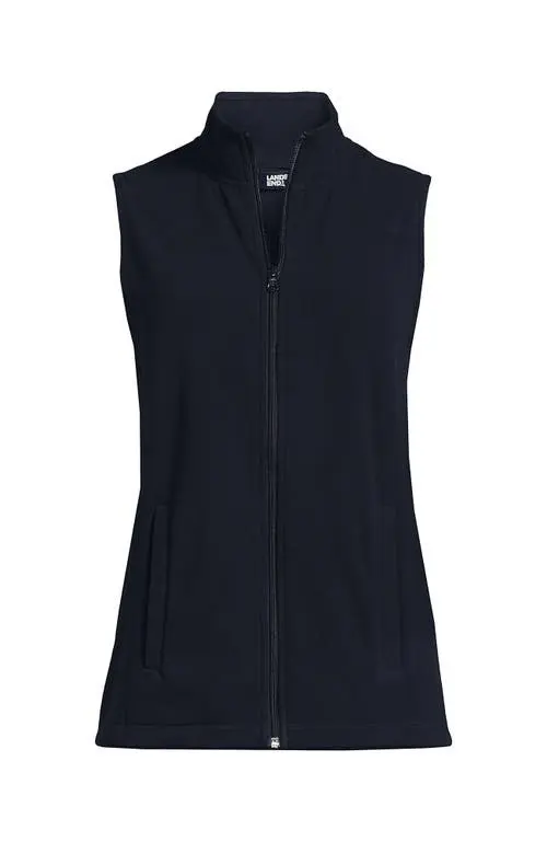 LANDS' END Lightweight Fleece Vest - Classic Navy