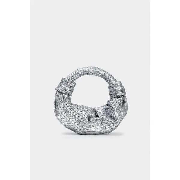 SIMONMILLER Raffia Lopsy Bag - Silver