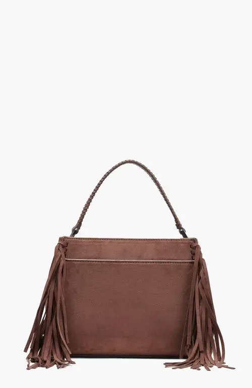 Dkny Foster Medium Satchel With Fringe Detail