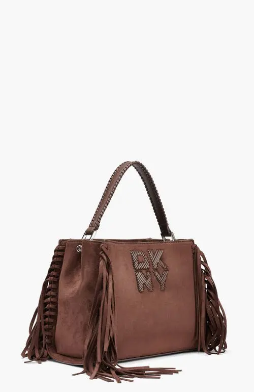Dkny Foster Medium Satchel With Fringe Detail