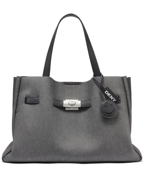 Dkny Bryar Large Satchel - Black Denim