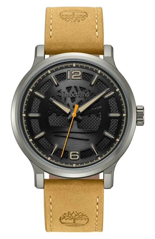 Timberland Driscoll Leather Strap Watch - Tan/brown Light