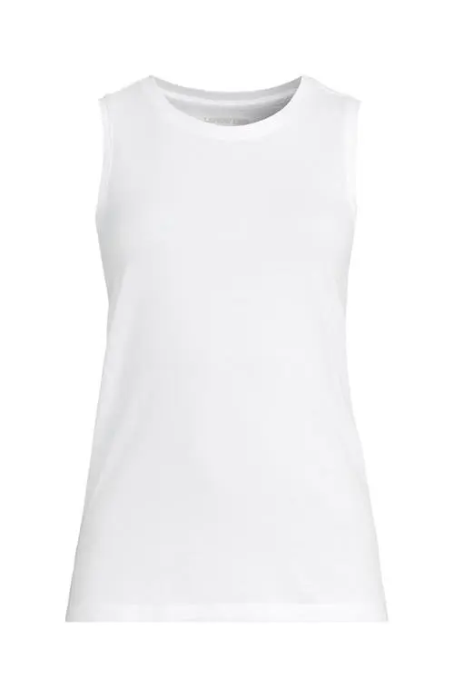 LANDS' END Supima Cotton Tank Top - White
