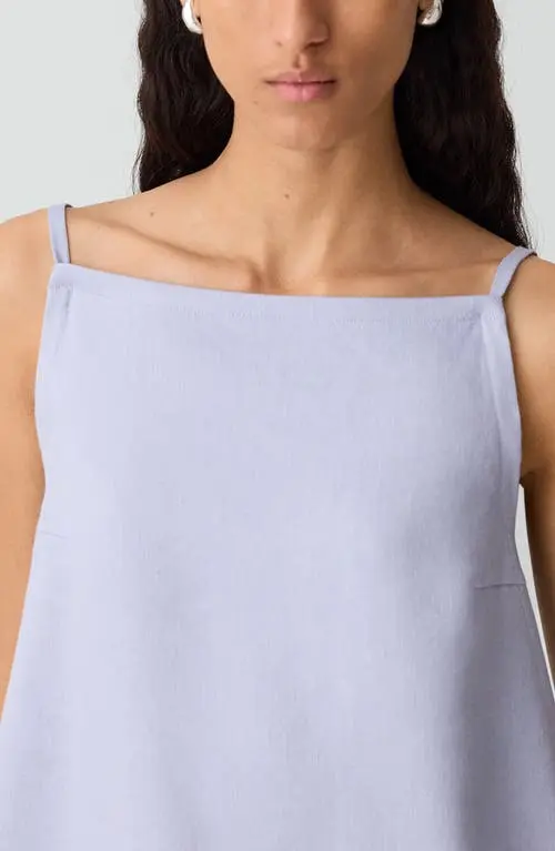 Theory Linen Blend Square Neck Tank - Cornflower