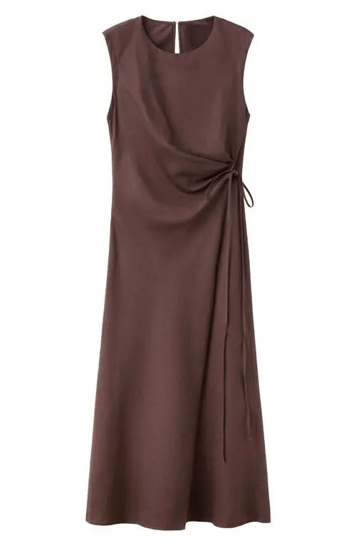 Mango Sleeveless Wrap Midi Dress