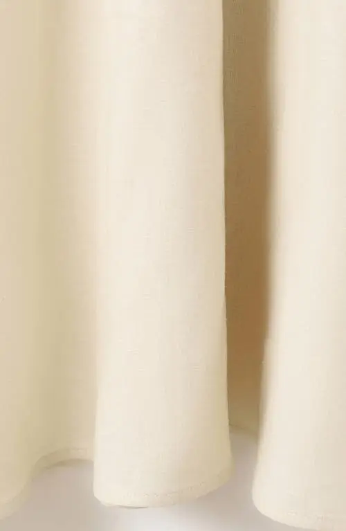 Mango Ruffled Linen Blend Midi Dress