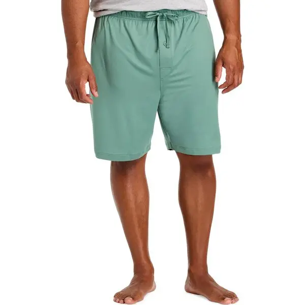 HARBOR BAY BY DXL Big & Tall Solid Sleep Shorts - Wintergreen