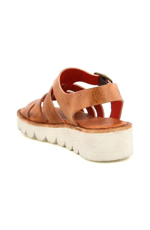 Bed Stu Fisherman Sandals With Adjustable Buckle And Platform Sole - Tan Rustic