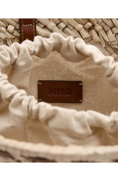 Mango Small Natural Fiber Top Handle Bag