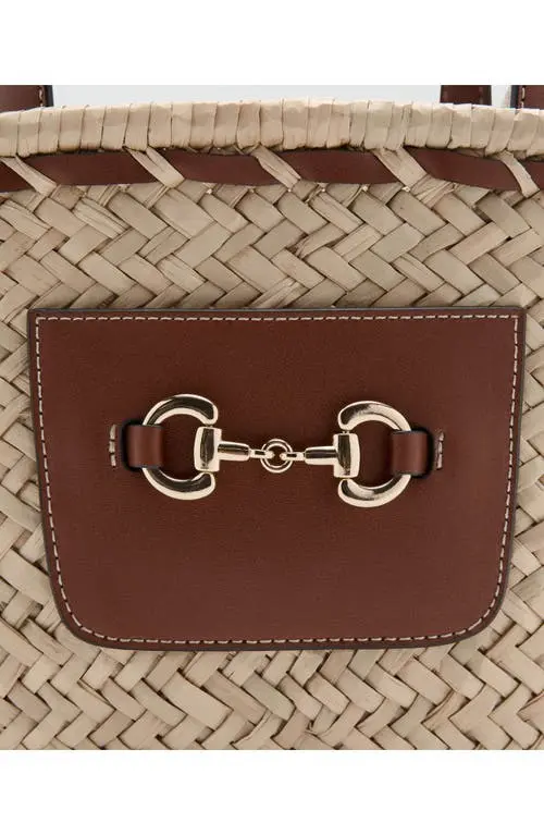 Mango Small Natural Fiber Top Handle Bag