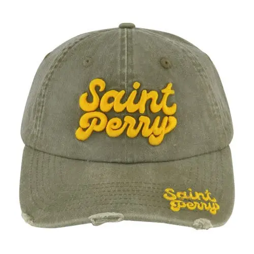 SAINT PERRY Distressed Baseball Hat - Green