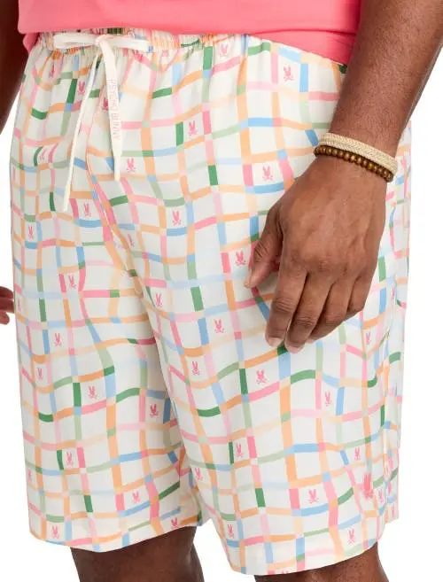 Psycho Bunny Big & Tall Atlas All Over Patterned Swim Trunks