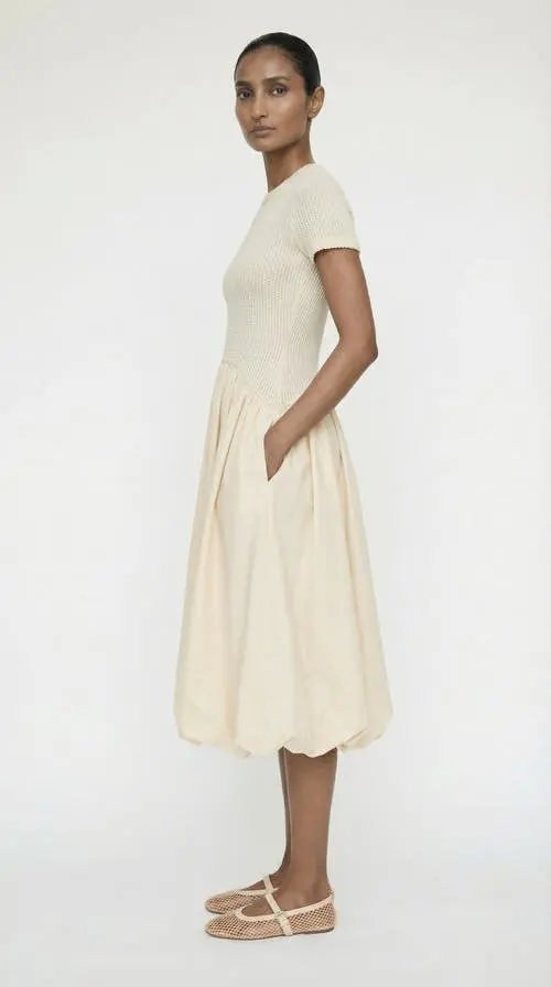 ELEXIAY Keysi Dress With Knit Bodice And Bubble Hem