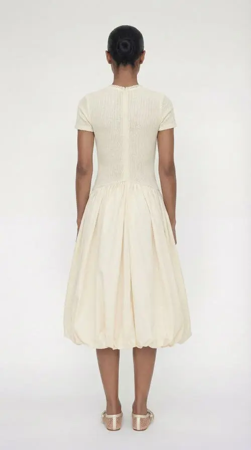 ELEXIAY Keysi Dress With Knit Bodice And Bubble Hem