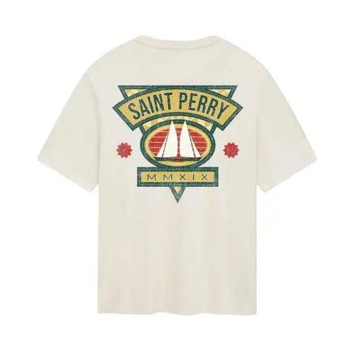 SAINT PERRY Mmxix Tee - Vtg White