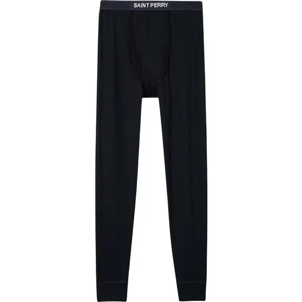 SAINT PERRY Cotton Long Johns - Black