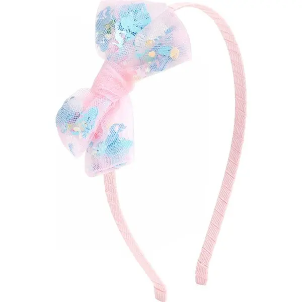 SWEET WINK Mermaid Sequin Bow Headband - Pink