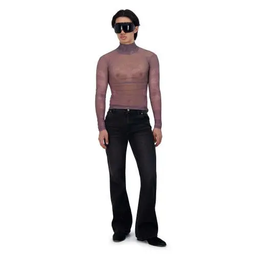 SAINT PERRY Naked Angel Mesh Turtleneck