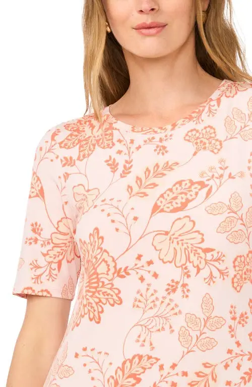 Vince Camuto Printed Maxi Dress With Keyhole Detail - Sand Drift