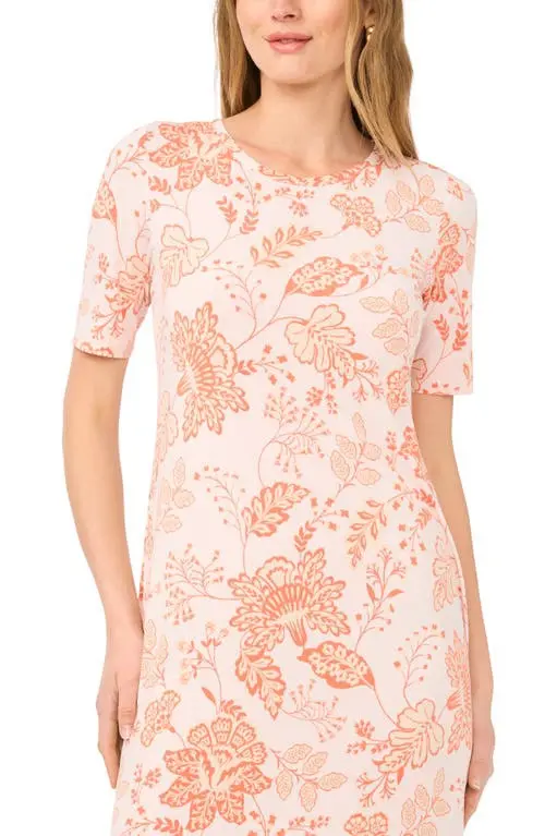 Vince Camuto Printed Maxi Dress With Keyhole Detail - Sand Drift