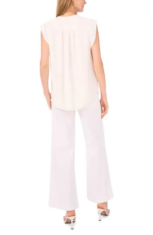 Vince Camuto Flutter Sleeve V-neck Top
