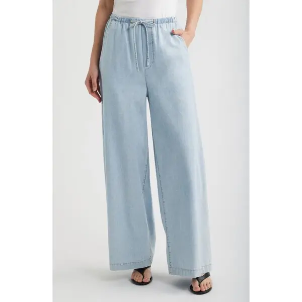 FRAME The Offshore Wide Leg Drawstring Pants