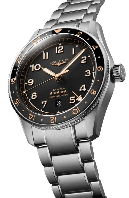 LONGINES Spirit Zulu Time Automatic Bracelet Watch