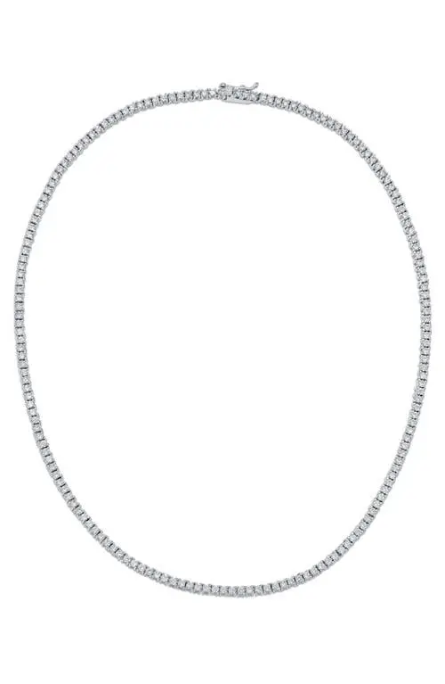CZ BY KENNETH JAY LANE Tennis Necklace - Rhodium Plated