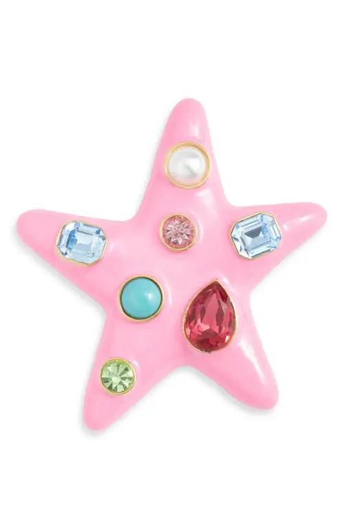 KENNETH JAY LANE Enamel Star Pin - Pink