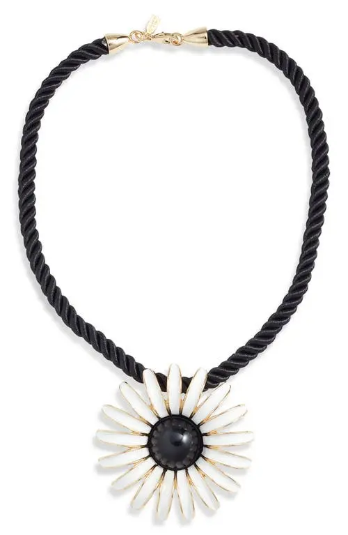 KENNETH JAY LANE Daisy Pendant Necklace - Gold