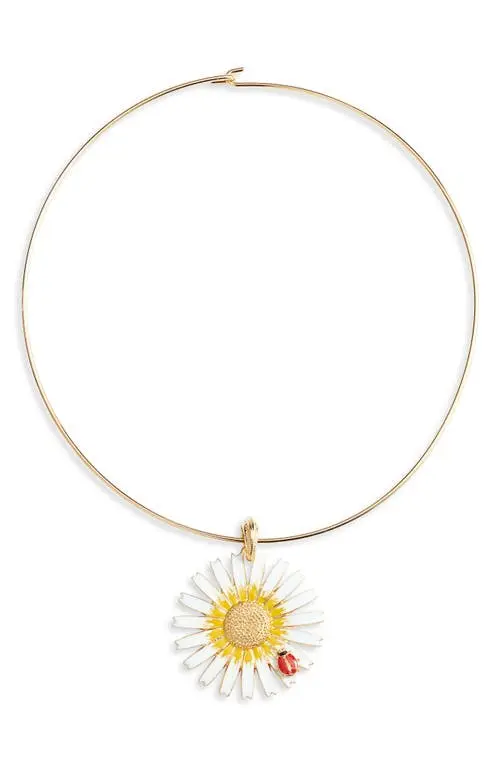 KENNETH JAY LANE Daisy Wire Necklace - Gold