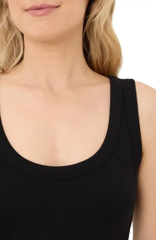 PACT Perfect Rib Scoop Neck Tank - Black