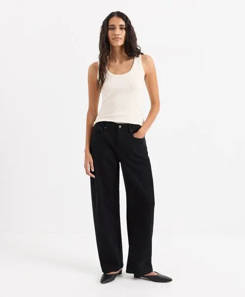 PACT Perfect Rib Scoop Neck Tank - Soft Ivory
