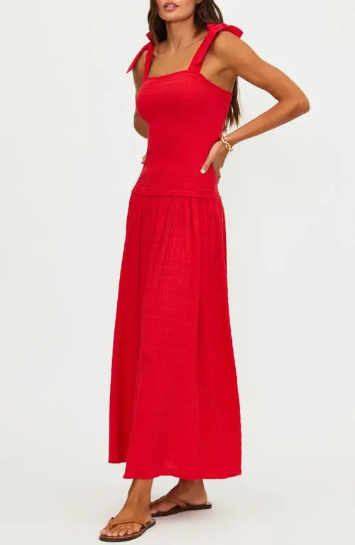 Beach Riot Smocked Maxi Dress - Crimson | Editorialist