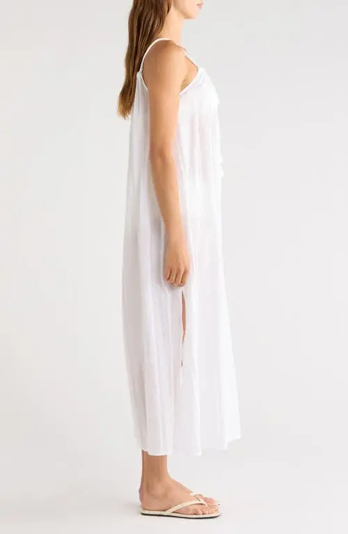 Nordstrom Textured Stripe Cotton Cover-up Maxi Dress