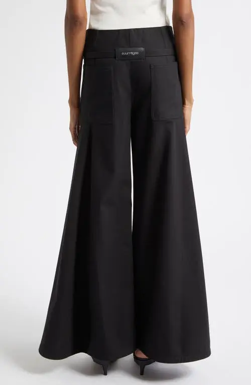 COURREGES Cotton Canvas Palazzo Pants