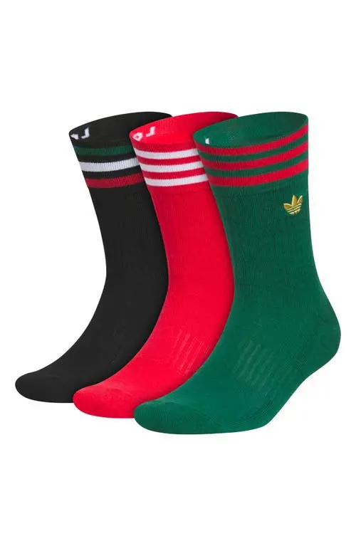 Adidas Assorted 3-pack Roller 3.0 Crew Socks - Black