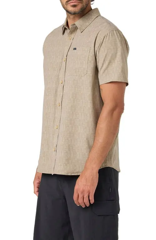 O'Neill Trvlr Performance Short Sleeve Button-up Shirt - Twill