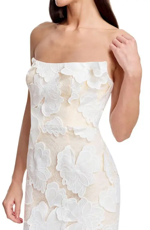 Dress The Population Cosette Strapless Lace Corset Cocktail Dress