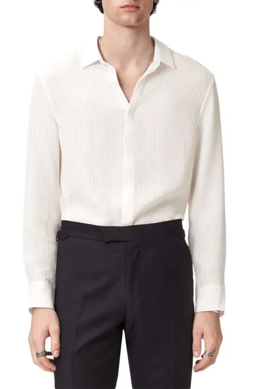John Varvatos Vito Silk Jacquard Button-up Shirt