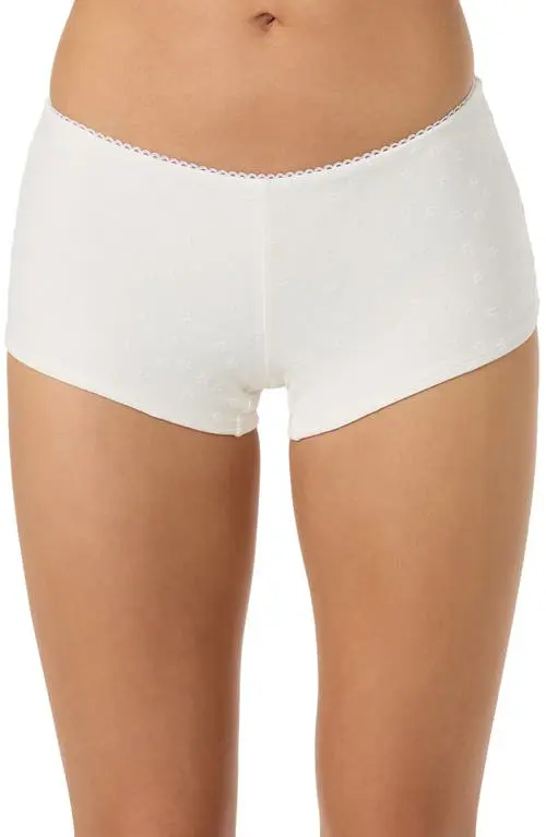 O'Neill Darling Daisy Textured Floral Swim Shorts - White