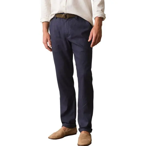 Marine Layer Saturday Flat Front Hemp Blend Chinos - Navy