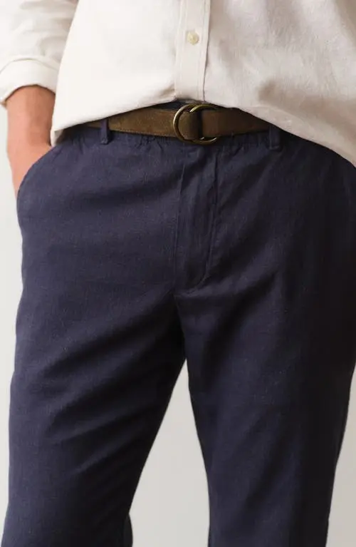 Marine Layer Saturday Flat Front Hemp Blend Chinos - Navy