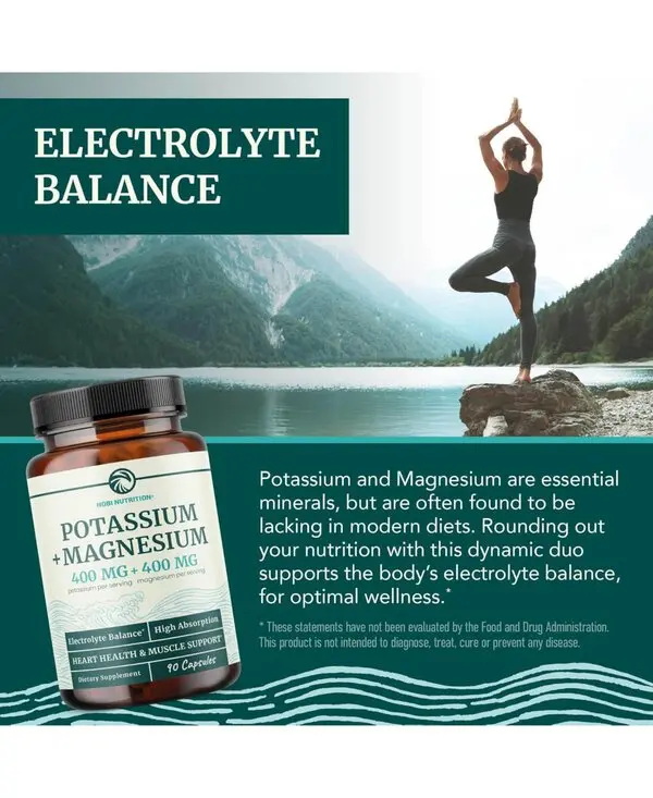 NOBI NUTRITION Potassium Magnesium Capsules
